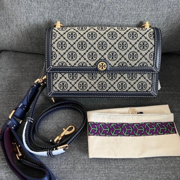 Tory Burch | Bags | Tory Burch T Monogram Jacquard Shoulder Bag | Poshmark